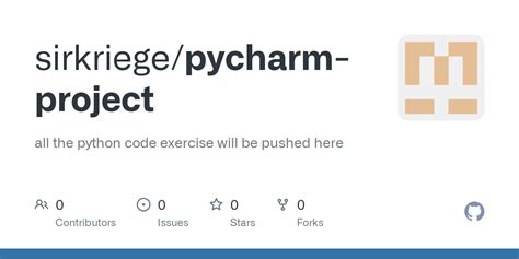 Github Sirkriegepycharm Project All The Python Code Exercise Will