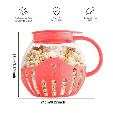 Diy Microwave Popcorn High Borosilicate Glass Popcorn Maker Suitable