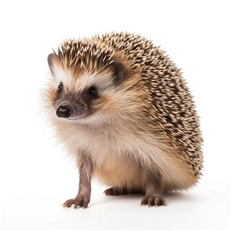 Adorable Hedgehog Standing On Hind Legs In Profile Stock Illustration