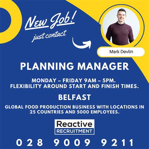 💥 Planning Manager 📌 Lisburn 💰 Excellent Package 📞 02890 099211 💻 Mark