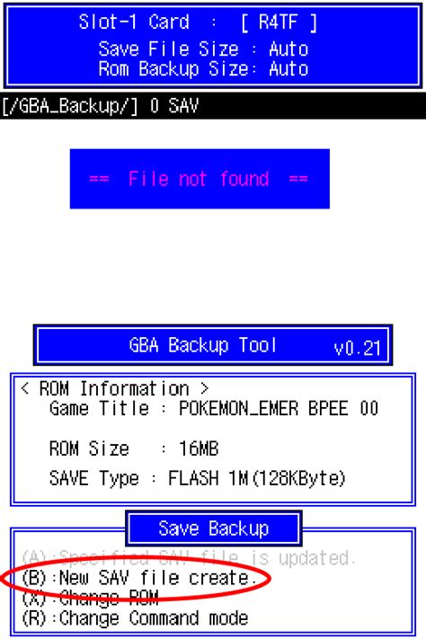 Managing GBA Saves Using GBA Backup Tool Saves Guides And Other Resources Project Pokemon