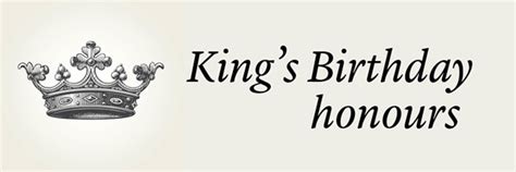 Congratulations To The Recipients Of The Kings Birthday Honours Racs