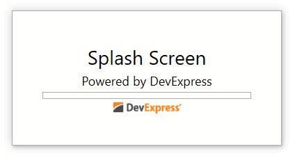 How To Create A Custom Splash Screen WPF Controls DevExpress Documentation