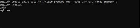 Membuat Data Tabel Dengan Sqlite3 Di Cmd