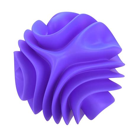 Premium Psd 3d Shape Abstract Liquid With Spherical Violet Element Realistic Illustration Of