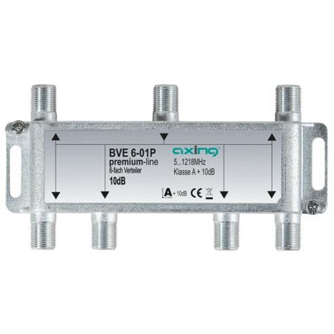 Axing Bve 6 01p Bk Verteiler 6 Fach Premium Line Für Kabelfernsehen