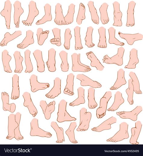 Woman Man Feet Pack Royalty Free Vector Image