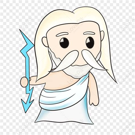 천둥 신 일러스트 제우스 클립 아트 요소 만화 Png 일러스트 무료 다운로드 Lovepik