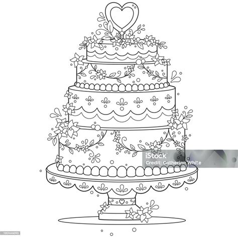 Wedding Cakes Coloring Pages