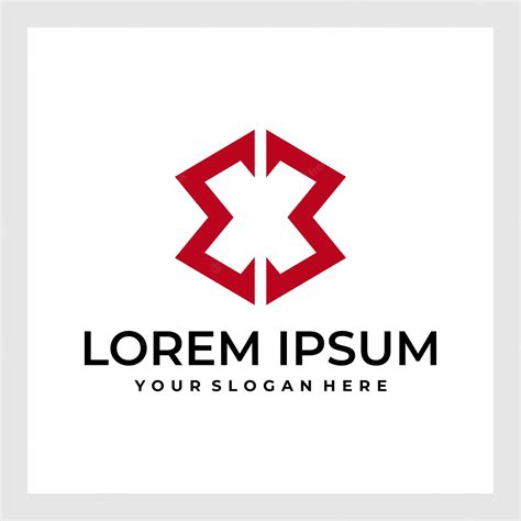 Иллюстрация шаблона логотипа Letter X Премиум векторы