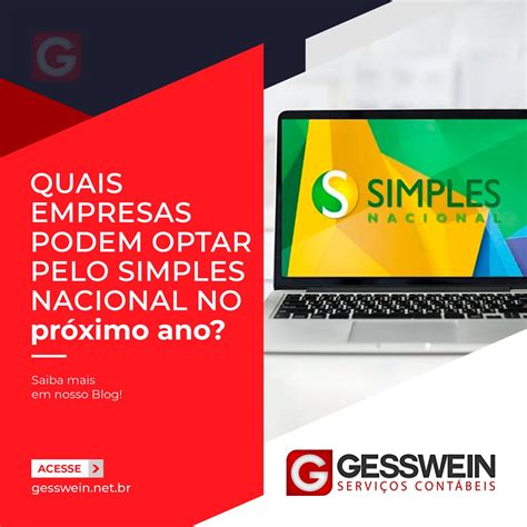 Quais Empresas Podem Optar Pelo Simples Nacional No Próximo Ano