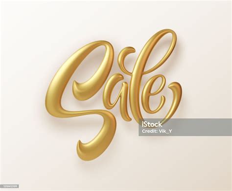 흰색 배경에 현실적인 황금 비문 판매 판매 배너 디자인 배너 디자인용 레터링 쇼핑 프로모션 일러스트 벡터 일러스트레이션 3차원 형태에 대한 스톡 벡터 아트 및 기타 이미지