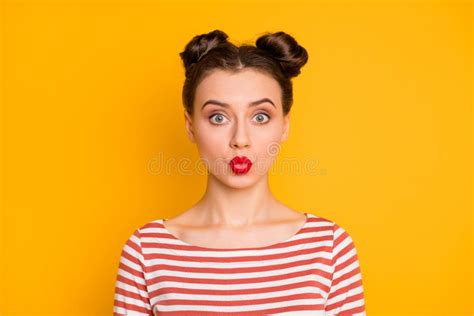 Close Up Portrait Of Her She Nice Looking Attractive Lovely Pretty