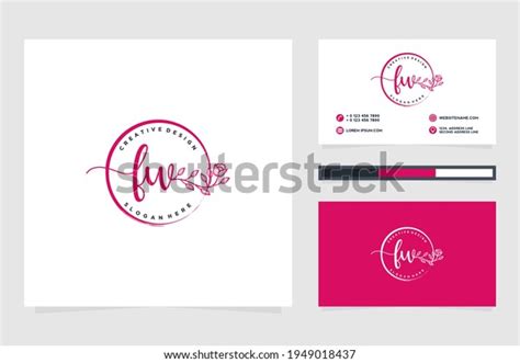 Feminine Fw Initials Logo Collection Business Stock Vector Royalty