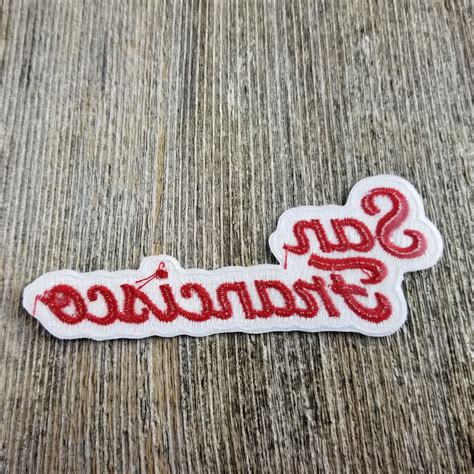San Francisco Patch Script Cursive Font California Etsy