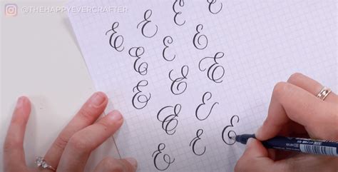 15 Ways To Write Letter E In Brush Calligraphy The Happy Ever Crafter