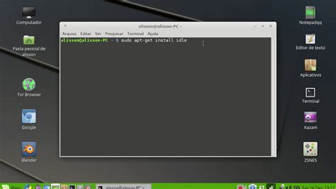 como instalar a idle python via terminal no linux mint youtube