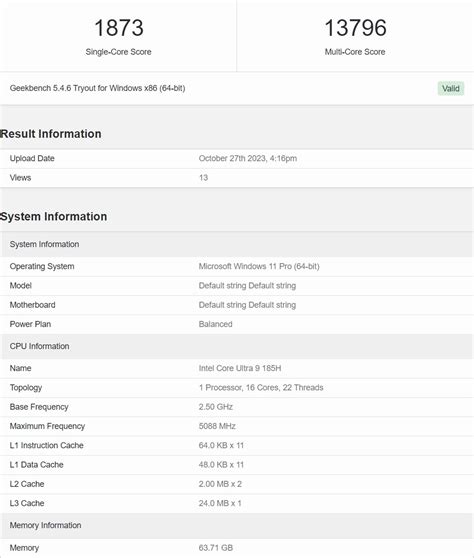 Lộ hiệu năng của Intel Core Ultra 9 185H Meteor Lake 5 1GHz ấn tượng GEARVN COM