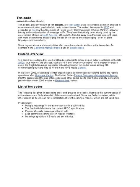 Radio 10 Codes Pdf Violence