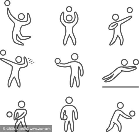 关于排球的儿童简笔画 简笔画图片大全