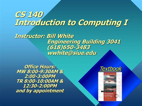 ppt cs 140 introduction to computing i powerpoint presentation free