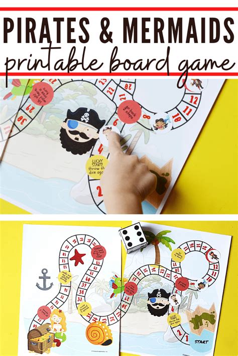 Preschoolers Will Love This Pirate Board Game Printable Practice