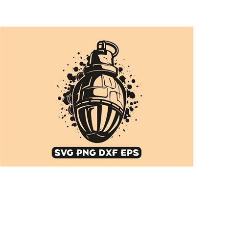Grenade Svg Military Svg Army Svg Grenade Silhouette Inspire Uplift