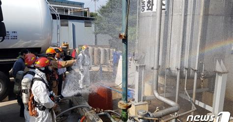 부산 사상구 화학공장 암모니아 가스누출한때 통행 통제