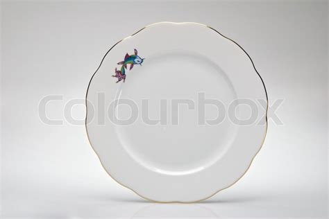 Hand Painted Empty Dinner Plate Stock Image Colourbox