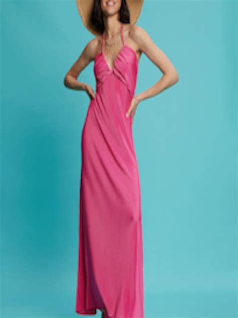 Buy Dorothy Perkins Plisse Halter Neck Back Tie Up Detail Maxi Dress