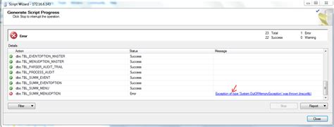 Mysql Sql Database Back Up Showing Error Exception Of Type System