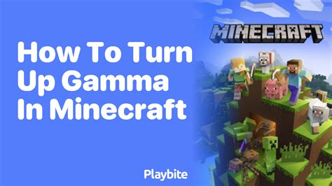 How To Turn Up Gamma In Minecraft Playbite
