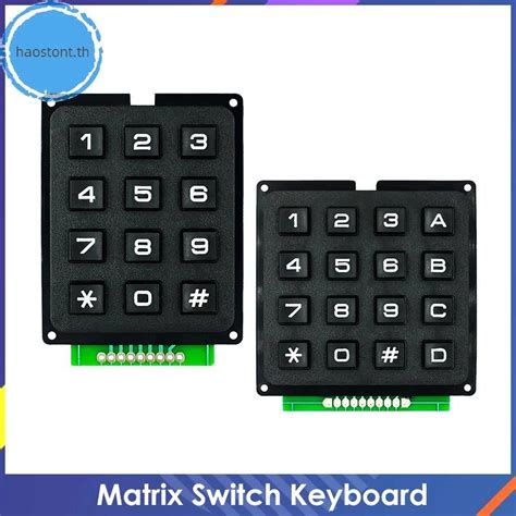 Hastont 3 4 4 4 Matrix สวิทช์คีย์บอร์ด Array โมดูลพลาสติก Abs ปุ่ม 4x4 3x4 12 16 ปุ่มเมมเบรน