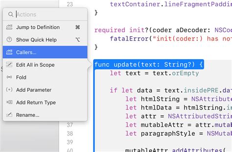 Xcode Xcode에서 메소드 참조 찾기 리뷰나라