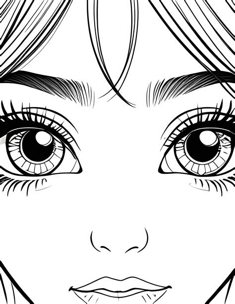 Раскраска Глаза 15 распечатать Happybrushes