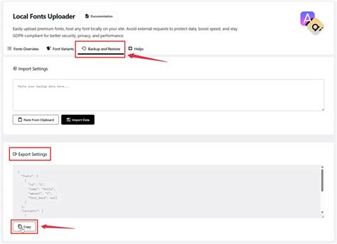 How To Backup And Restore Fonts In Local Font Uploader Themeruby