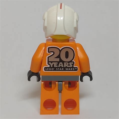 Lego Set Fig 004481 Luke Skywalker Orange Rebel Pilot Outfit Yellow