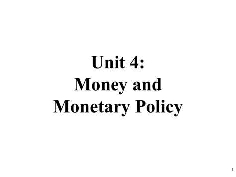 AP Macro Money Market And Monetary Policy