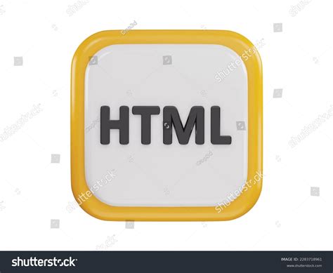 Html Programing Icon D Rendering Vector Stock Vector Royalty Free