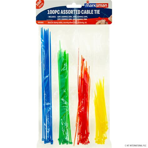 100pc Assorted Cable Tie Set