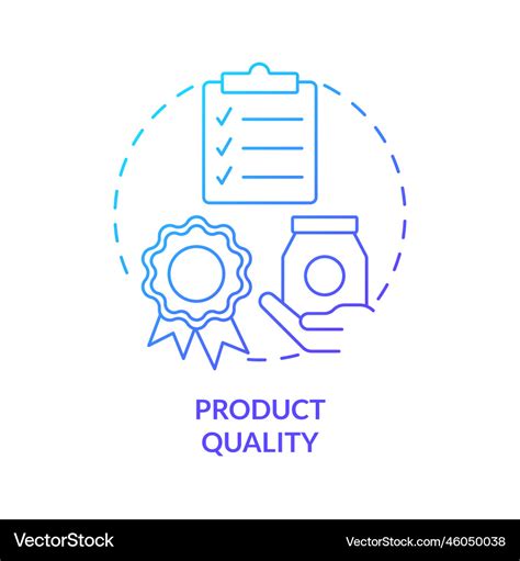 Product Quality Blue Gradient Concept Icon Vector Image