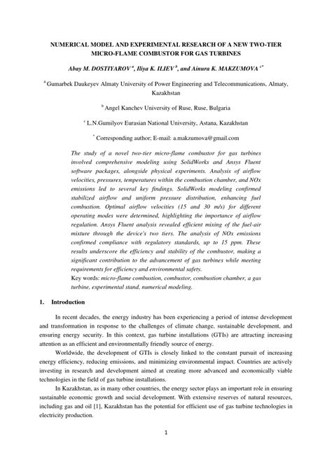 Pdf Numerical Model And Experimental Research Of A New Two Tier Micro Flame Combustor For Gas