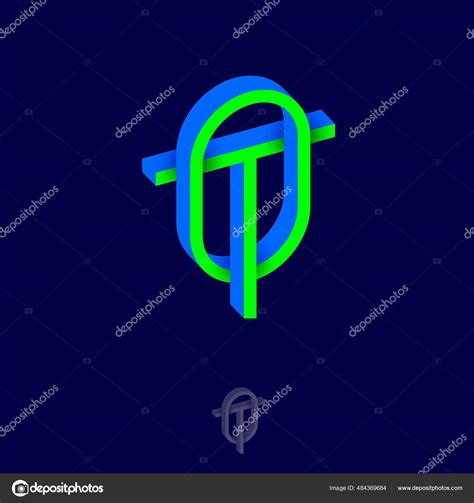 Letters Monogram Consist Volumetric Letters Crossed Impossible Figure Emblem Business Stock