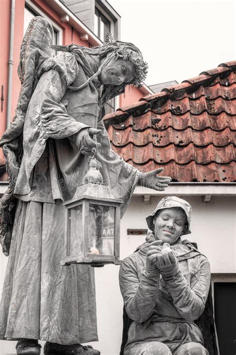 Living Statues During The Dickens Festival In Deventer In The