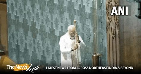 New Parliament Inauguration Pm Modi Installs Scared Sengol In Lok
