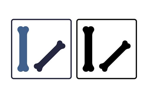 뼈 아이콘입니다 생물학적 제제와 관련이 있습니다 웹 사이트 앱 사용자 인터페이스에 적합합니다 단색 아이콘 스타일 건강관리와 의술에 대한 스톡 벡터 아트 및 기타 이미지