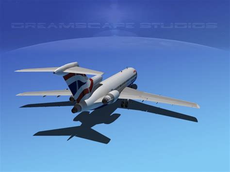 보잉 727 200 영국항공 3D 모델 89 3ds unknown dwg dxf lwo max obj Free3D