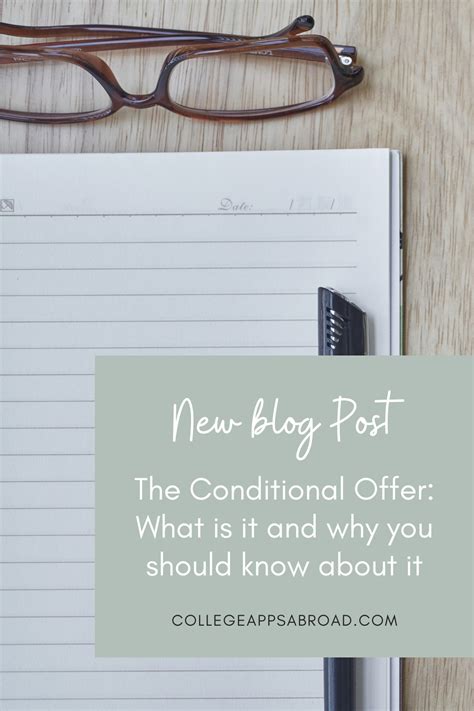The Conditional Offer What Is It And Why You Should You Know About It