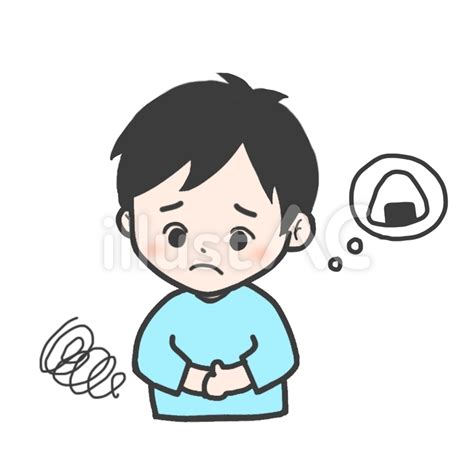 お腹がすいた男の子イラスト No 22174344／無料イラストなら「イラストac」