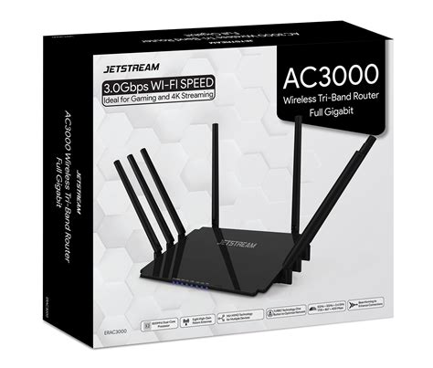 Jetstream Ac3000 Tri Band Wifi Gaming Router With 1gb Ram And 800 Mhz Dual Core Processing